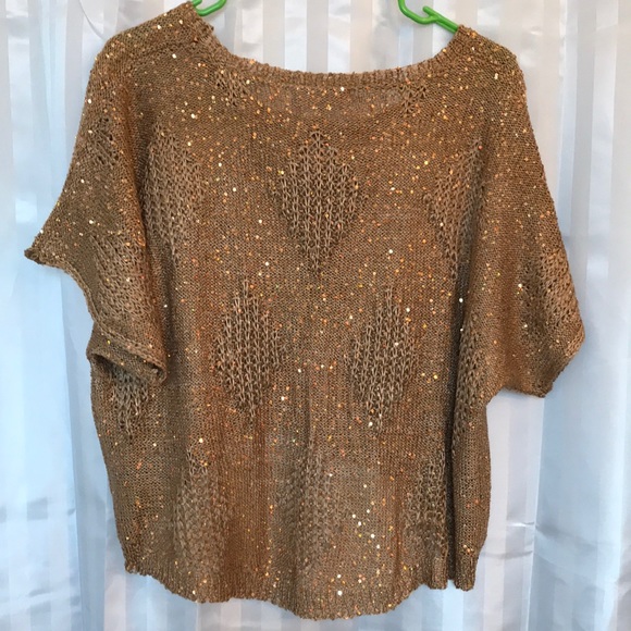 Pretty Angel | Tops | Pretty Angel Gold Short Sleeve Top Gorgeous Nwt ...